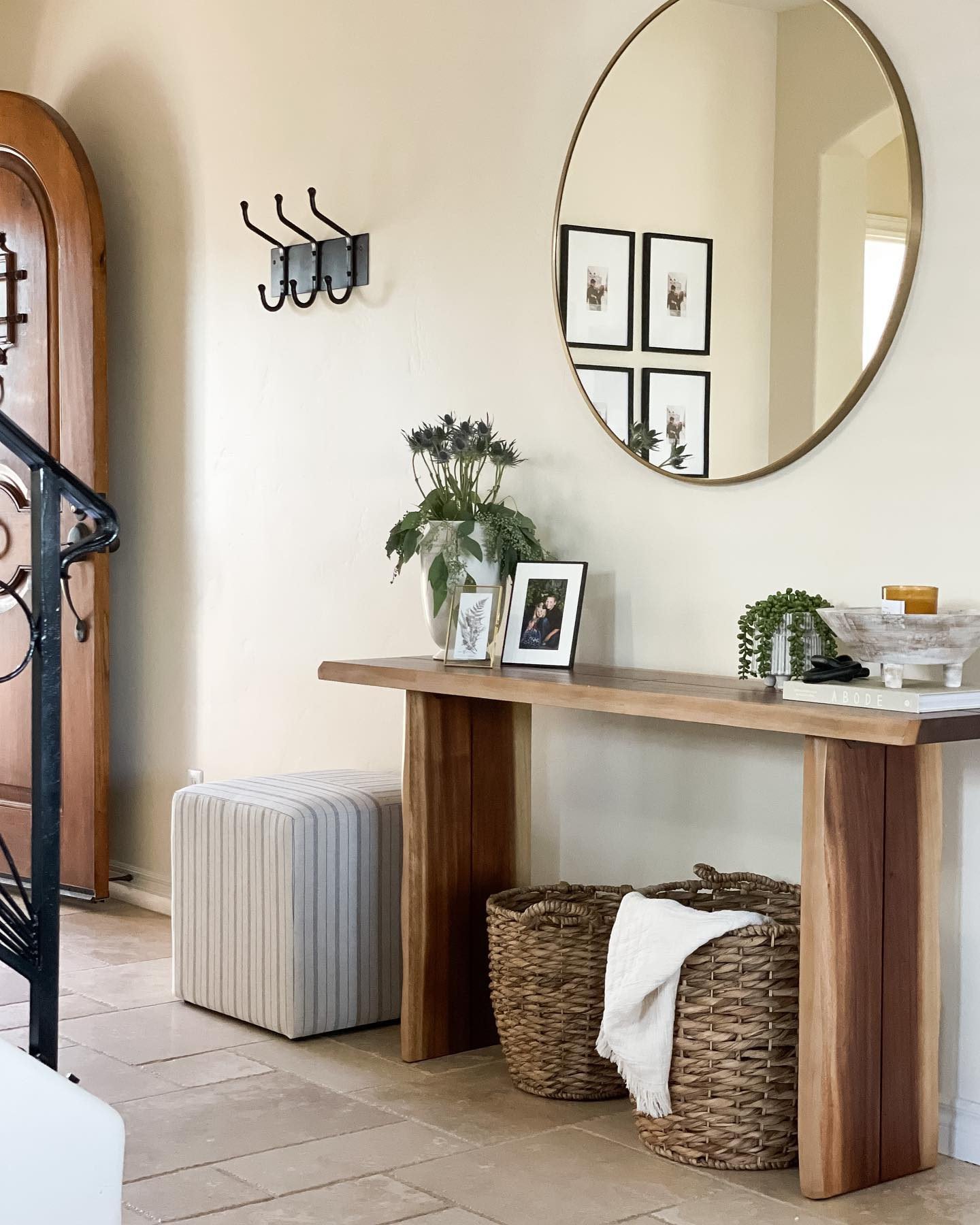 Sansur Rustic Pecan Live Edge Wood Console Table World Market