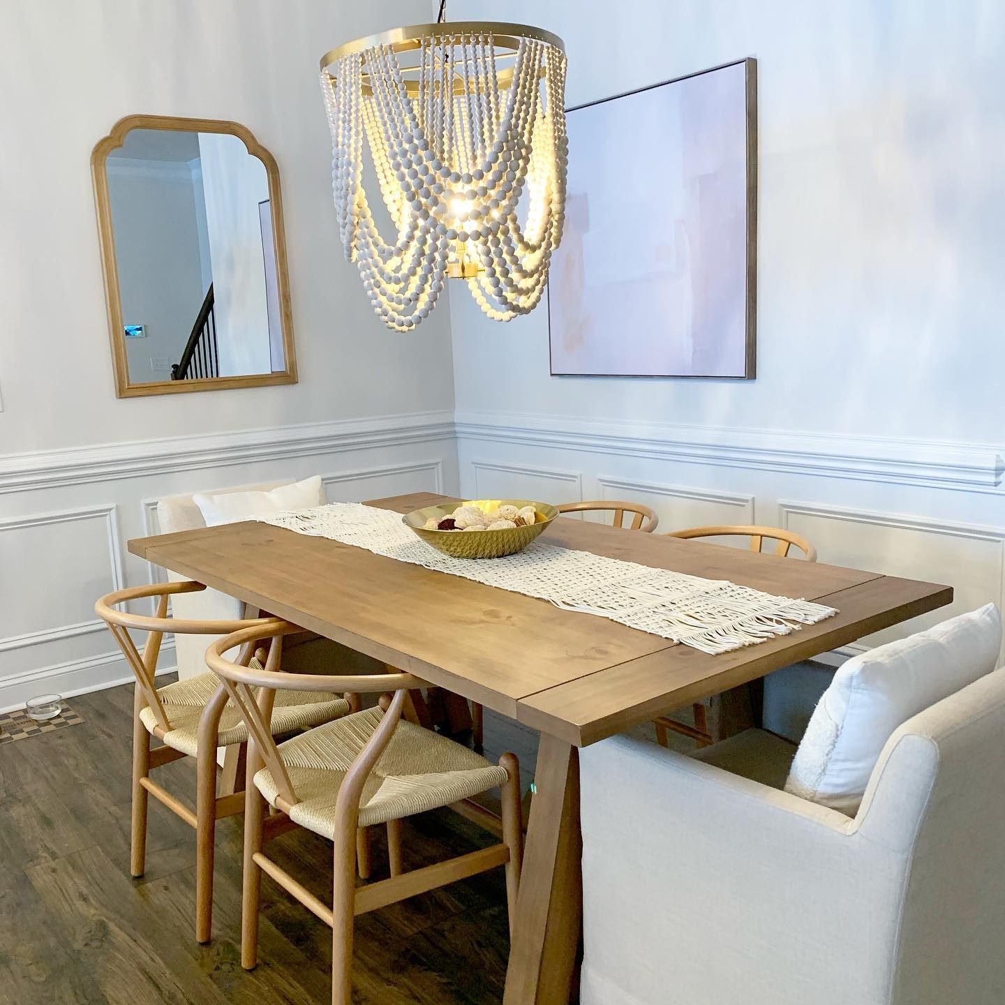 Wood farmhouse leona extension dining table store