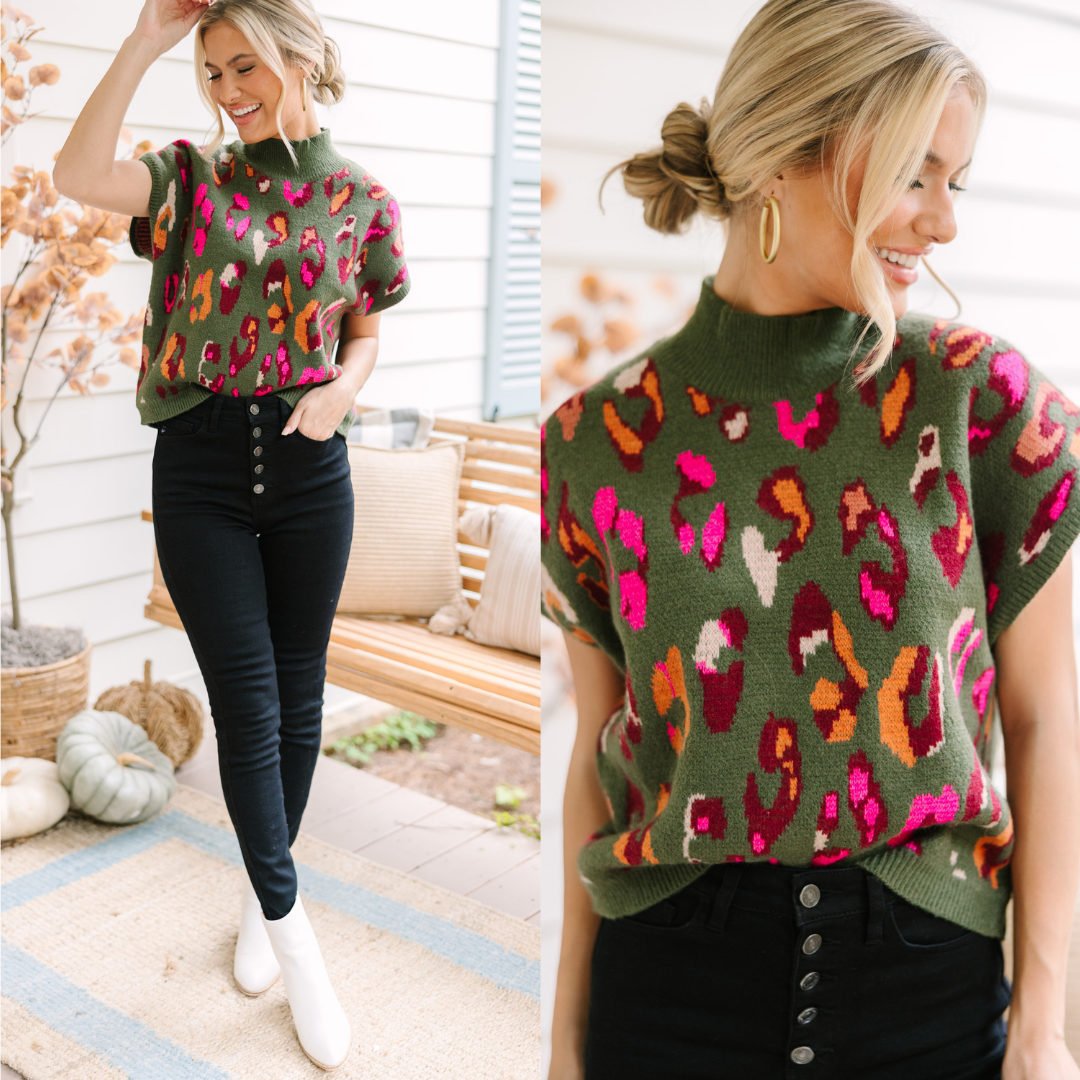 Being Bold Olive Leopard Print Mock Neck Sweater – Shop the Mint Being Bold Olive Leopard Print Mock Neck Sweater – Shop the Mint