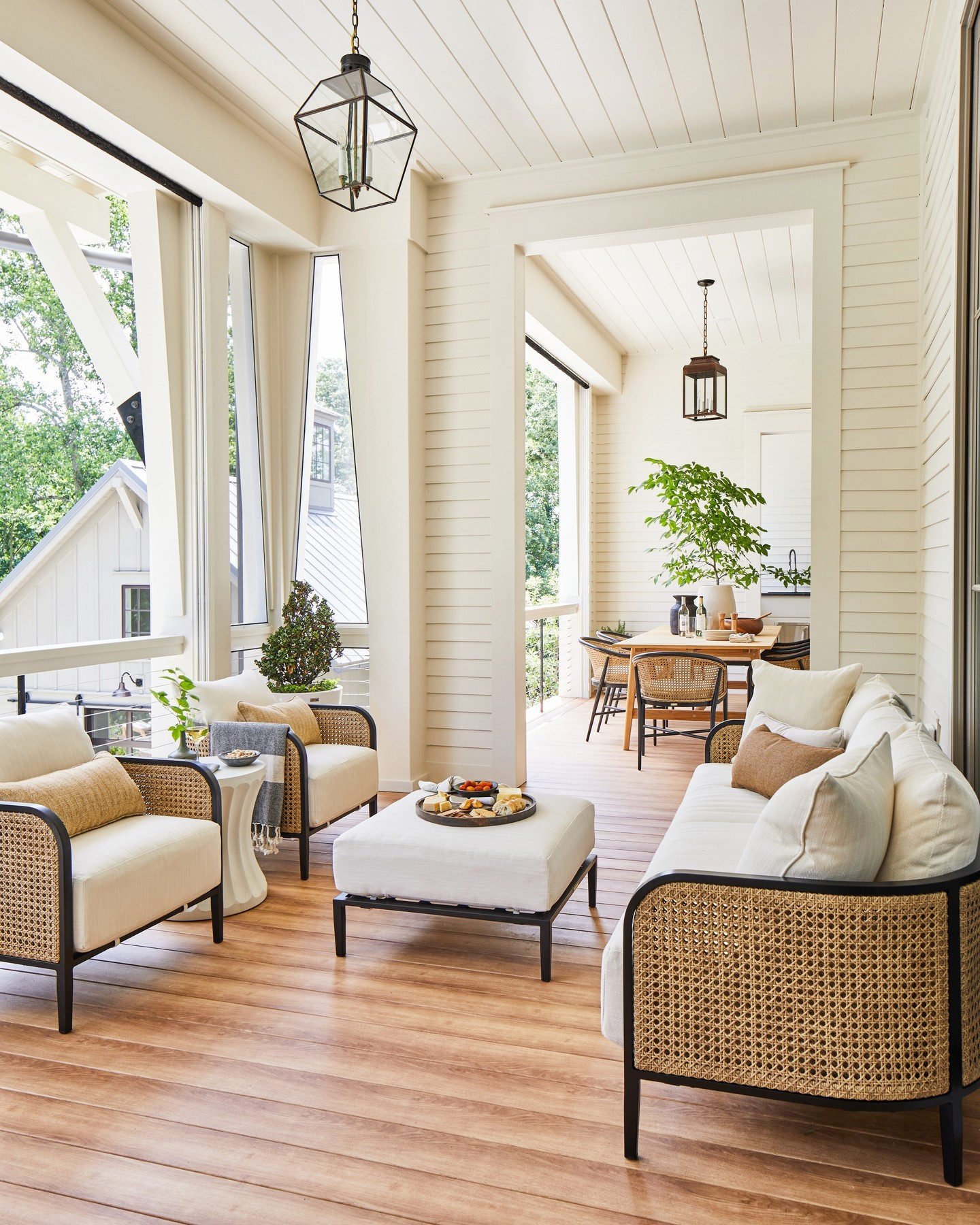 Summer Classics Havana Modern Beige Cushion Wicker Outdoor Living Collection Kathy Kuo Home