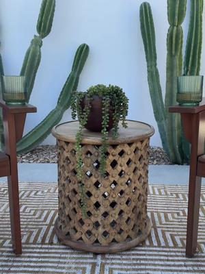 Cadiz Round Outdoor End Table World Market